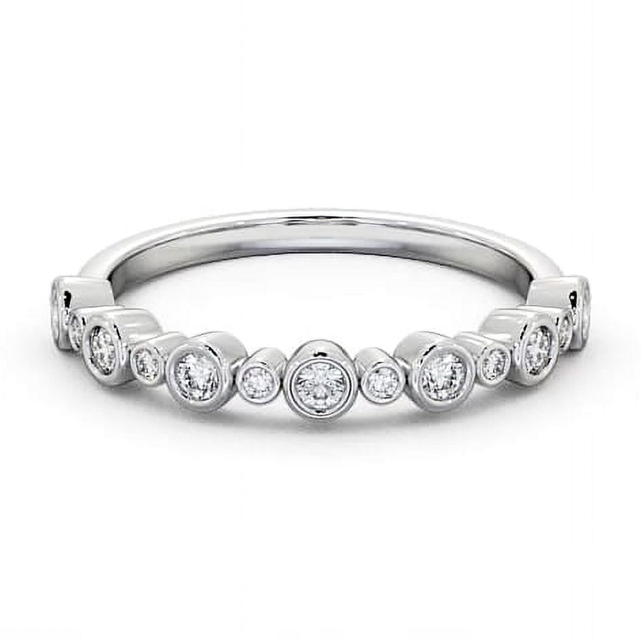 Bella Jewelry 14K White Gold Plated Ring - 2.3 Ct Round Cut Moissanite ...