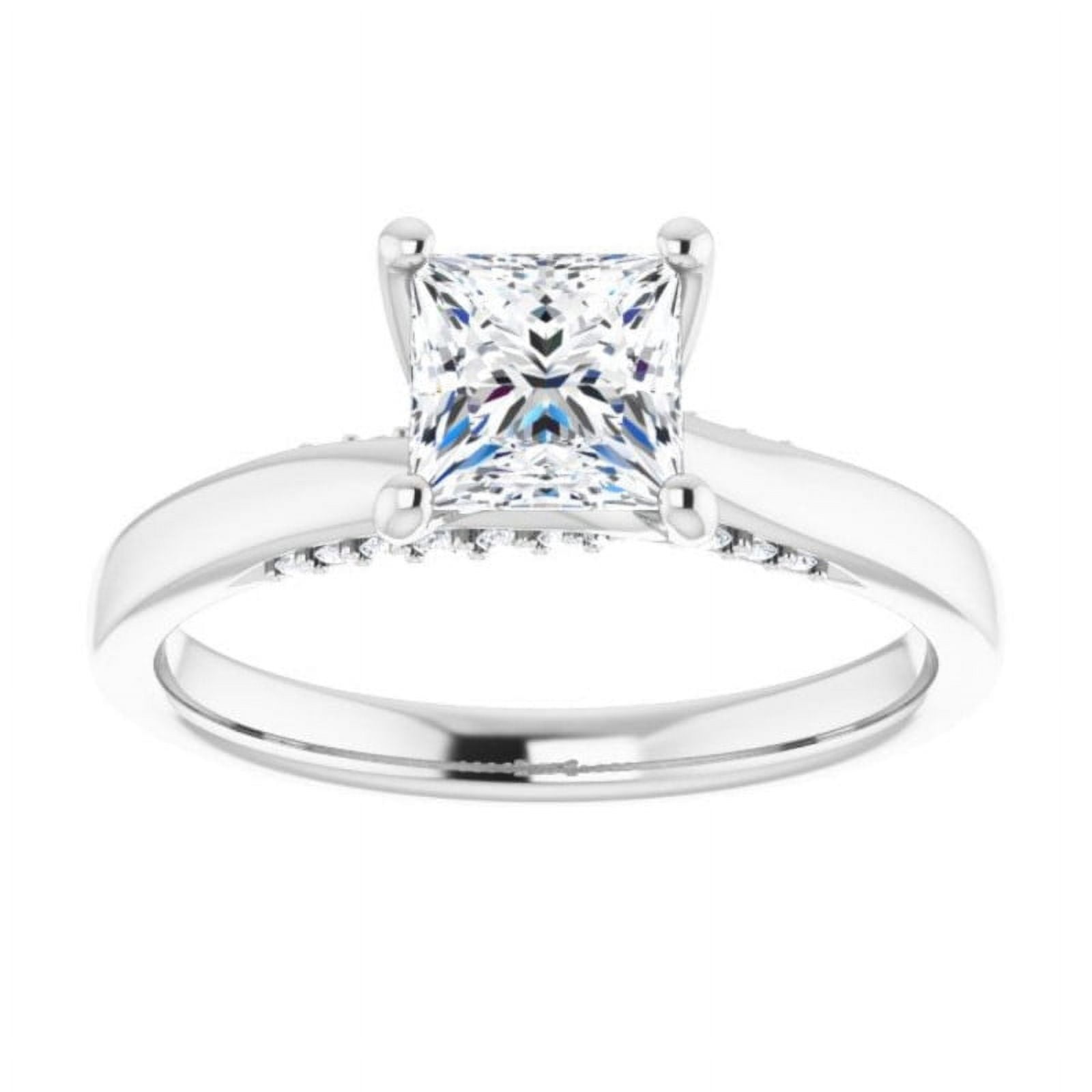 Bella Jewelry 2.09 Ct Princess Cut Moissanite - Beautiful 14K White ...