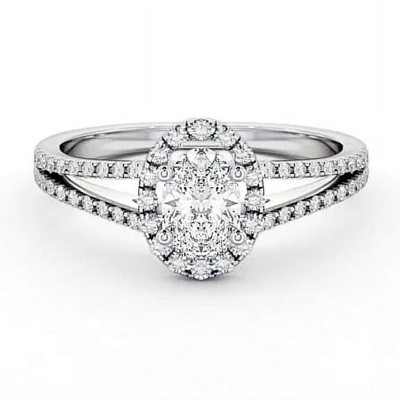 Bella Jewelry 2 Ct Oval Cut Moissanite Engagement Ring – Split Shank ...