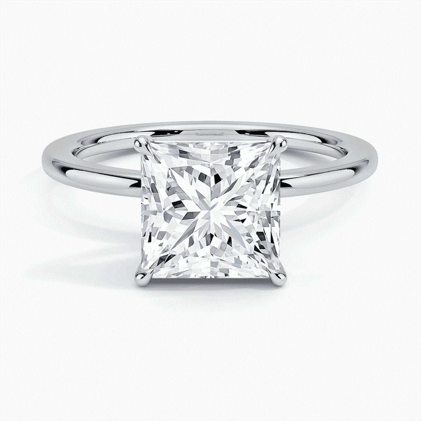 Bella Jewelry Princess Cut Excellent 2.63 Ct Moissanite Engagement Ring ...
