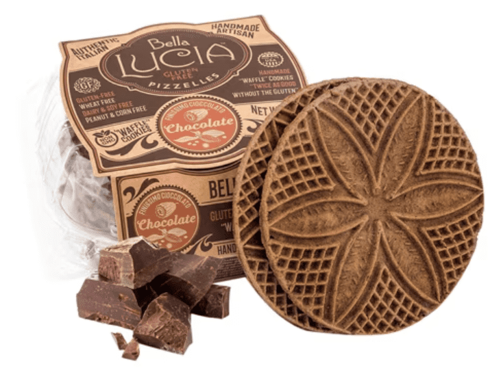 Bella Lucia Pizzelles Waffle Cookie Gluten Free Chocolate -- 5.2 oz ...