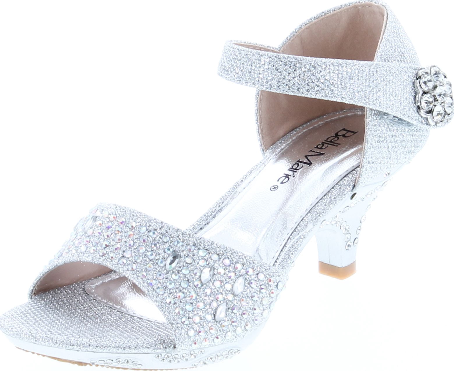 Bella Marie Girls Bailar-1k Fashion Heel Dress Sandals - Walmart.com