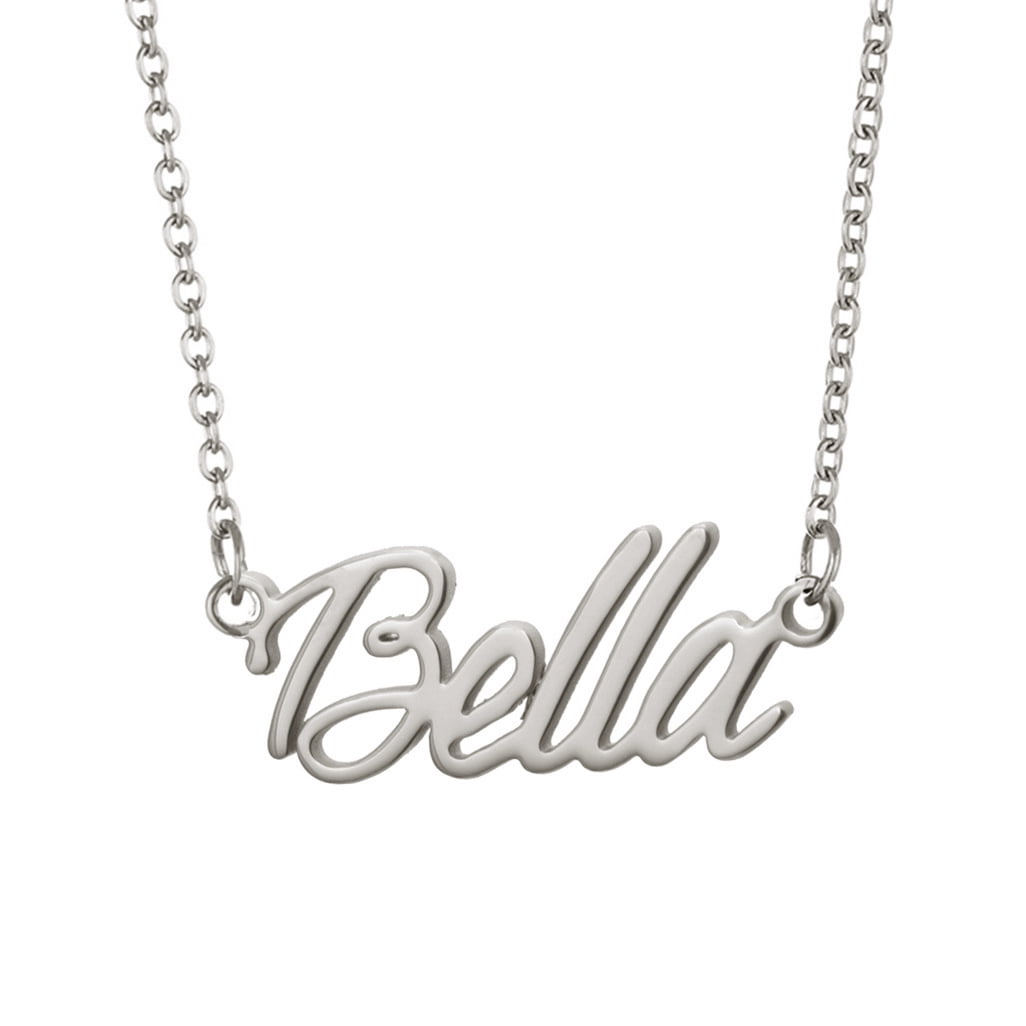 Bella Name Layered Necklace Choker Stainless Steel Jewlery Graduation ...