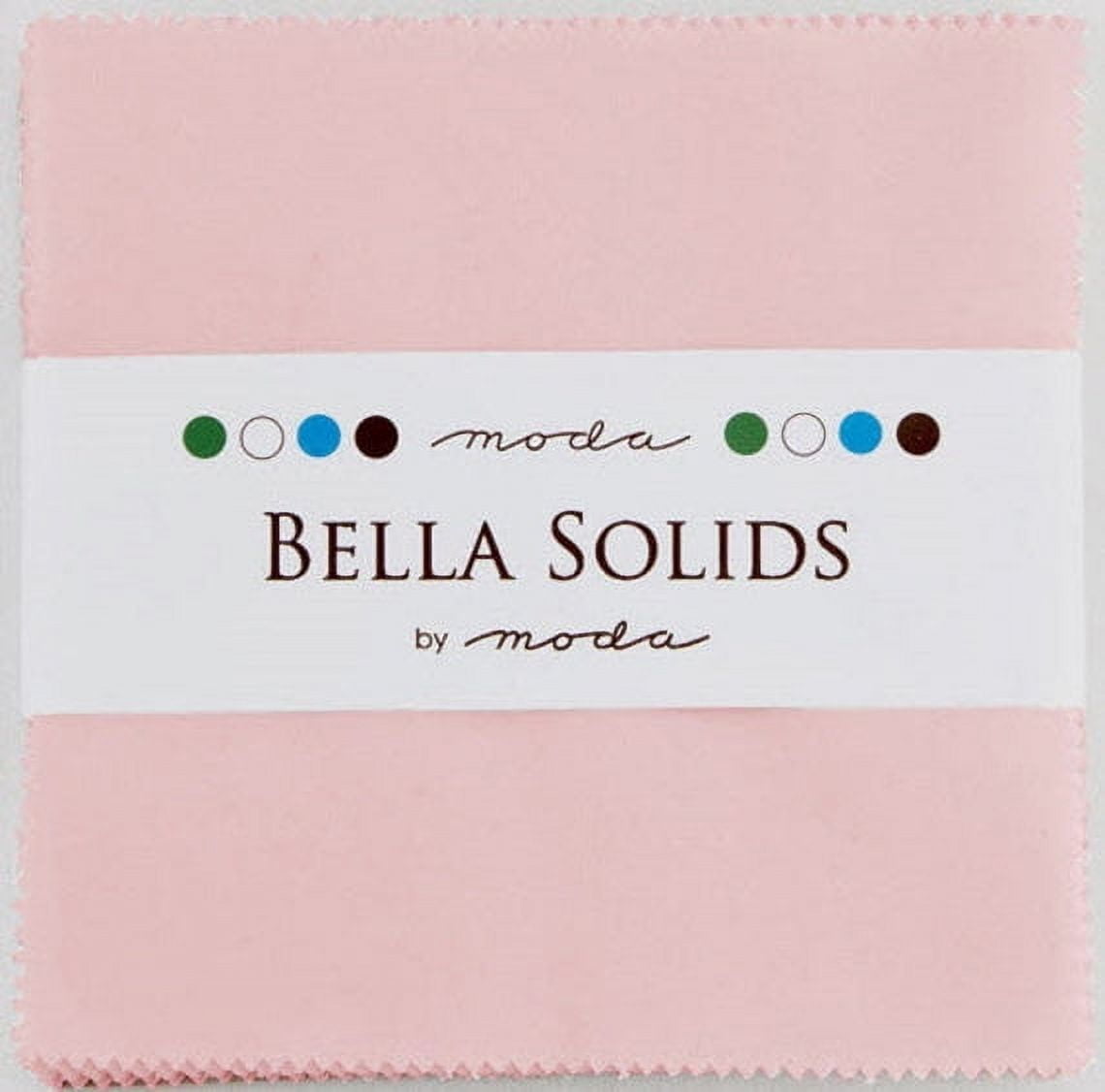 Bella Solids Pink Moda Charm Pack; 42 - 5" Precut Fabric Quilt Squares ...