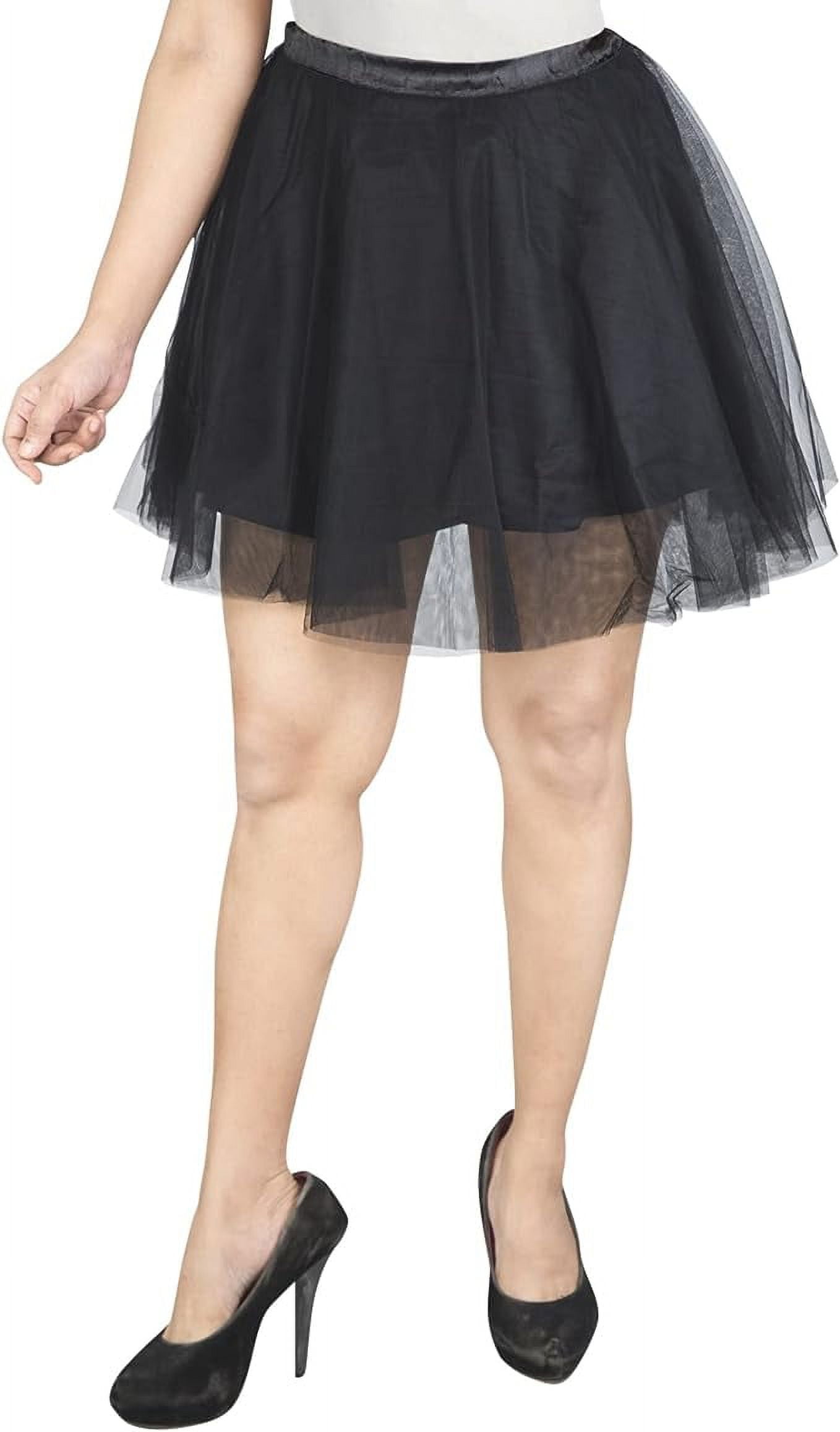 Bella Sous | Women's High Waist Knee-Length Tulle Skirt | Adult Short ...