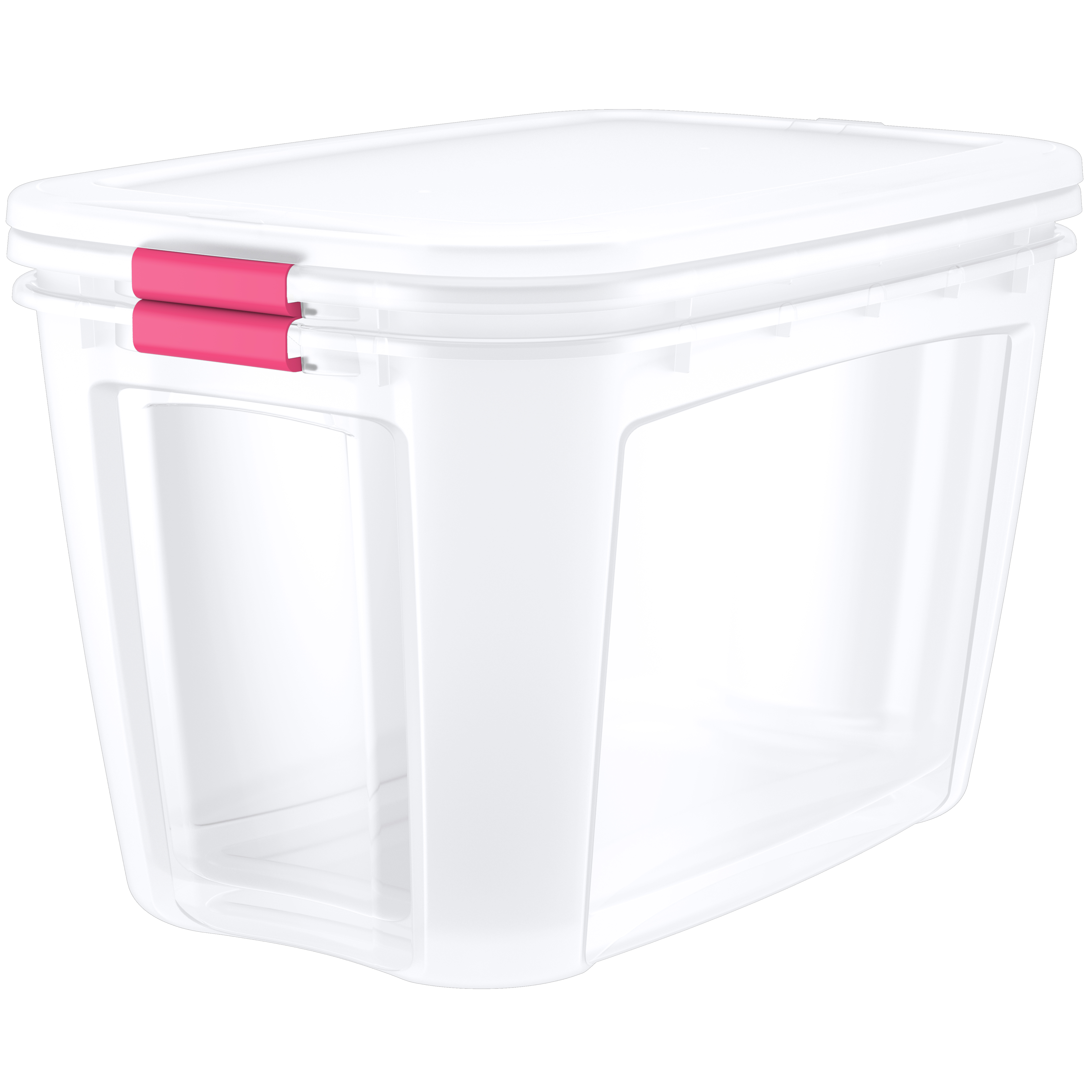 Free Shipping! Bella Storage 162 Quart Clear Plastic TRENDY PINK ...