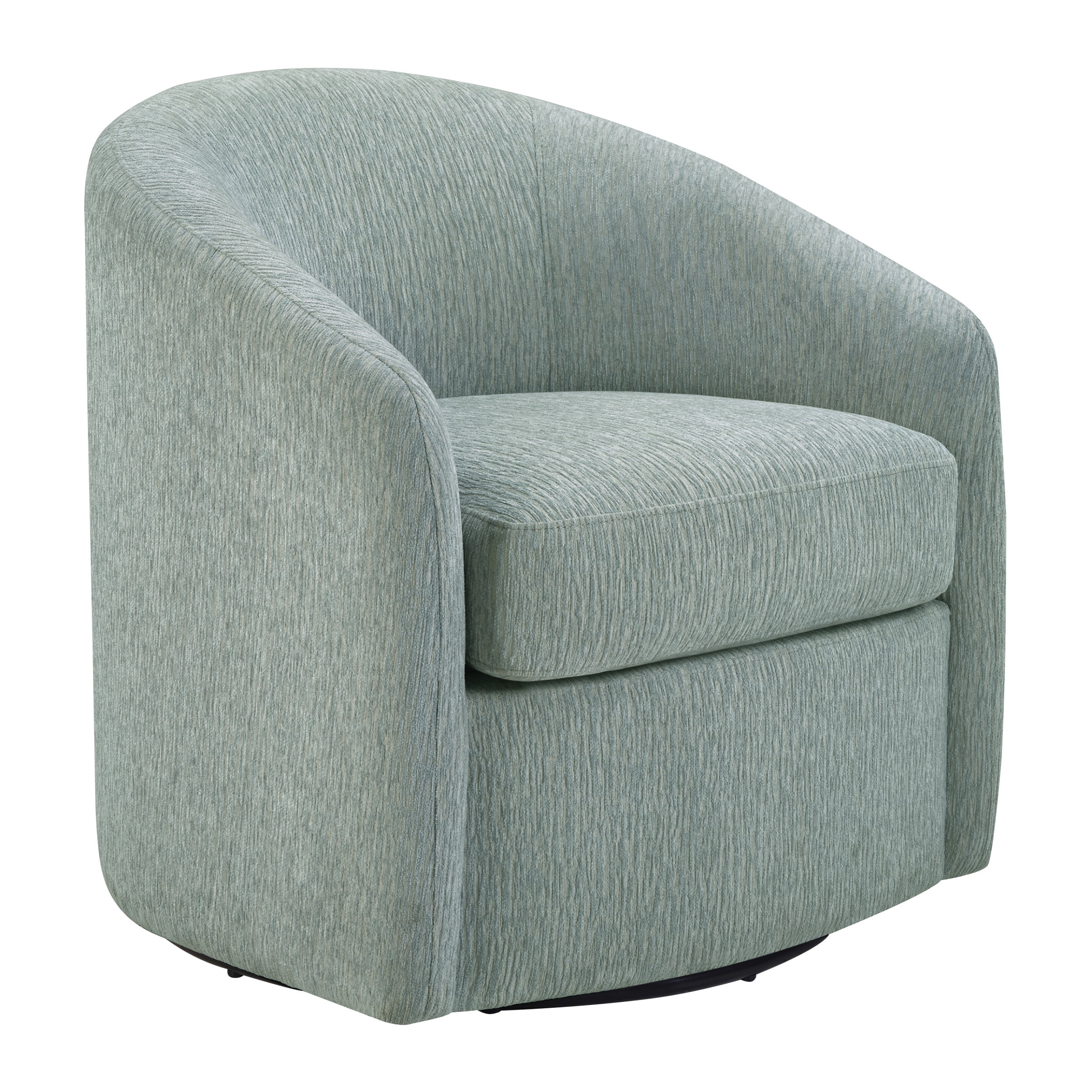 Bella Swivel Barrel Chair in Blue Mist Fabric - Walmart.com
