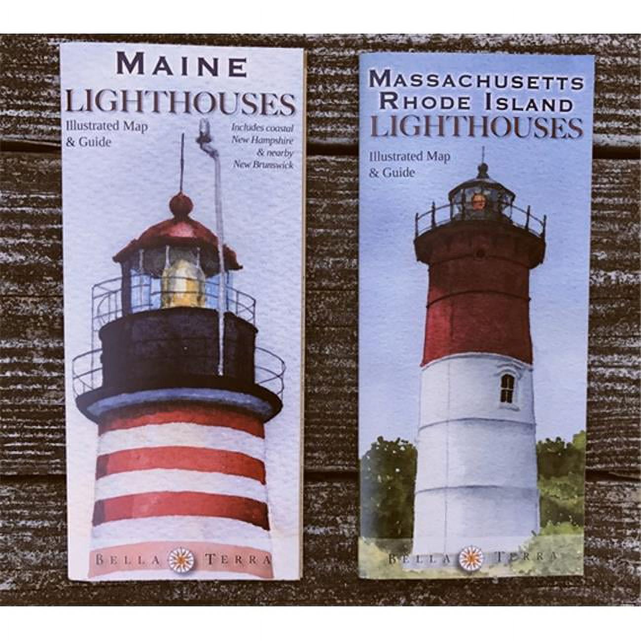 Bella Terra Maps L10090F New England Lighthouses Map Pack - Walmart.com