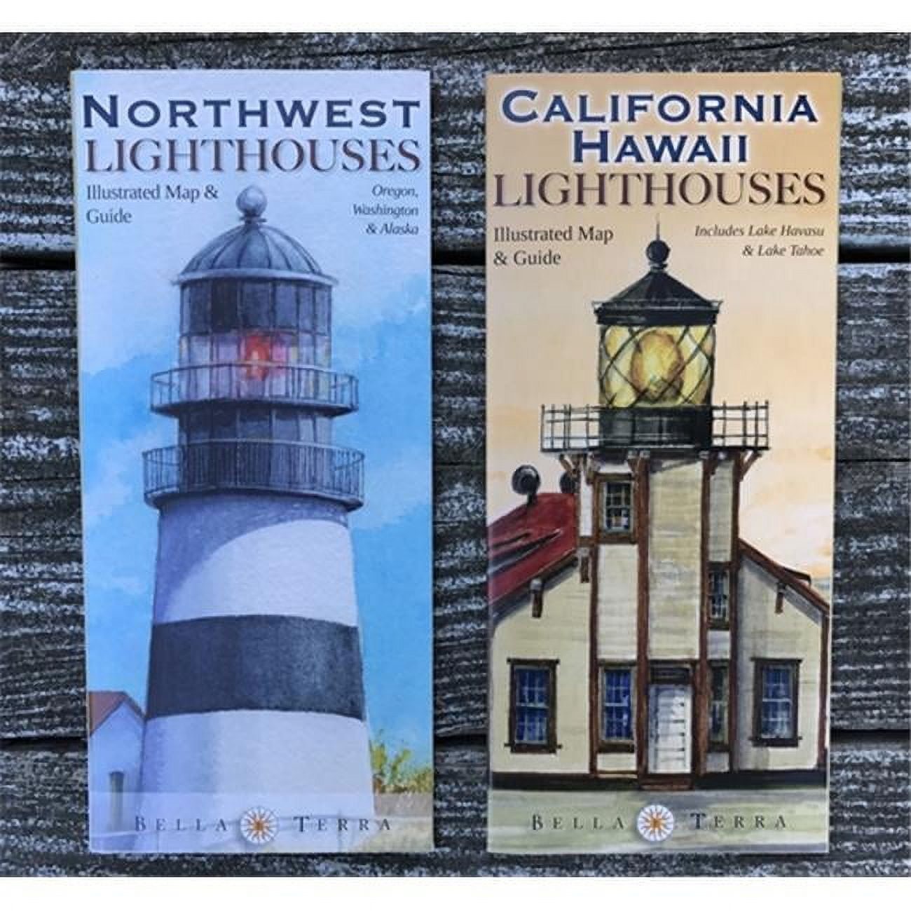 Bella Terra Maps Pacific Coast Lighthouses Map Pack - Walmart.com