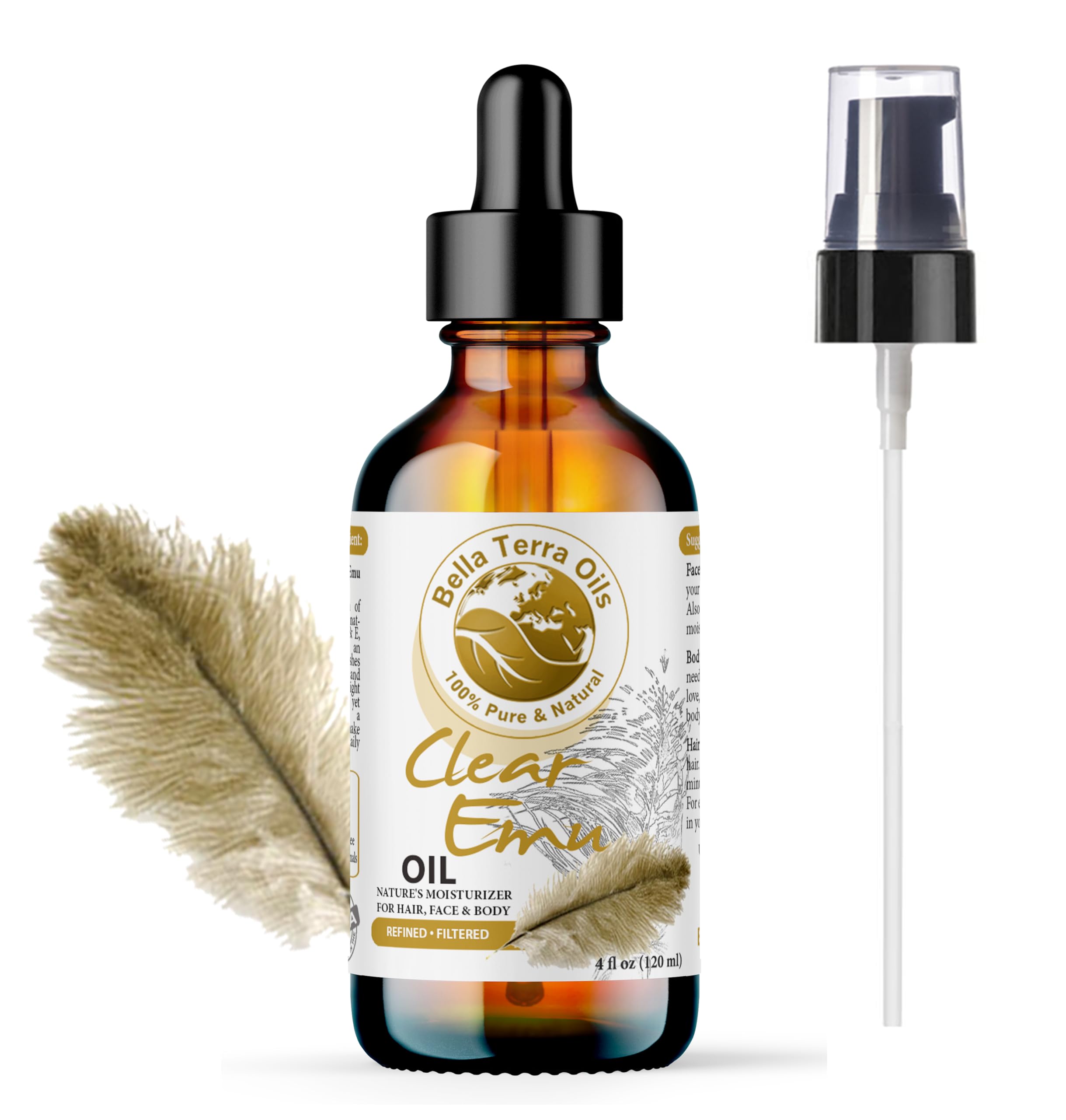 Bella Terra Oils - IRF13 Clear Emu Oil 4oz - Inspired by Nature's ...