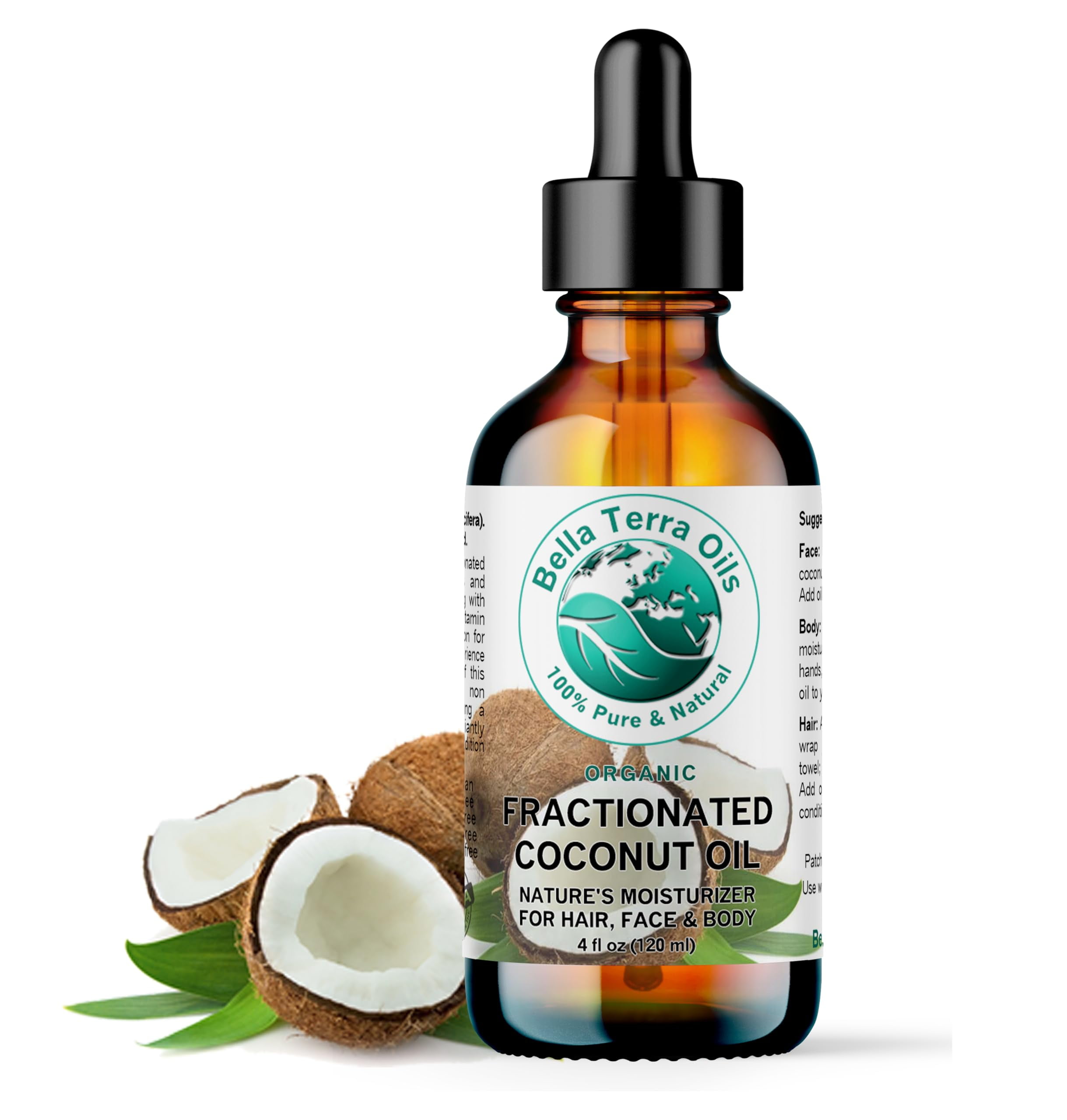 Bella Terra Oils - SAF21 Organic Fractionated Coconut Oil (MCT) 4 oz ...