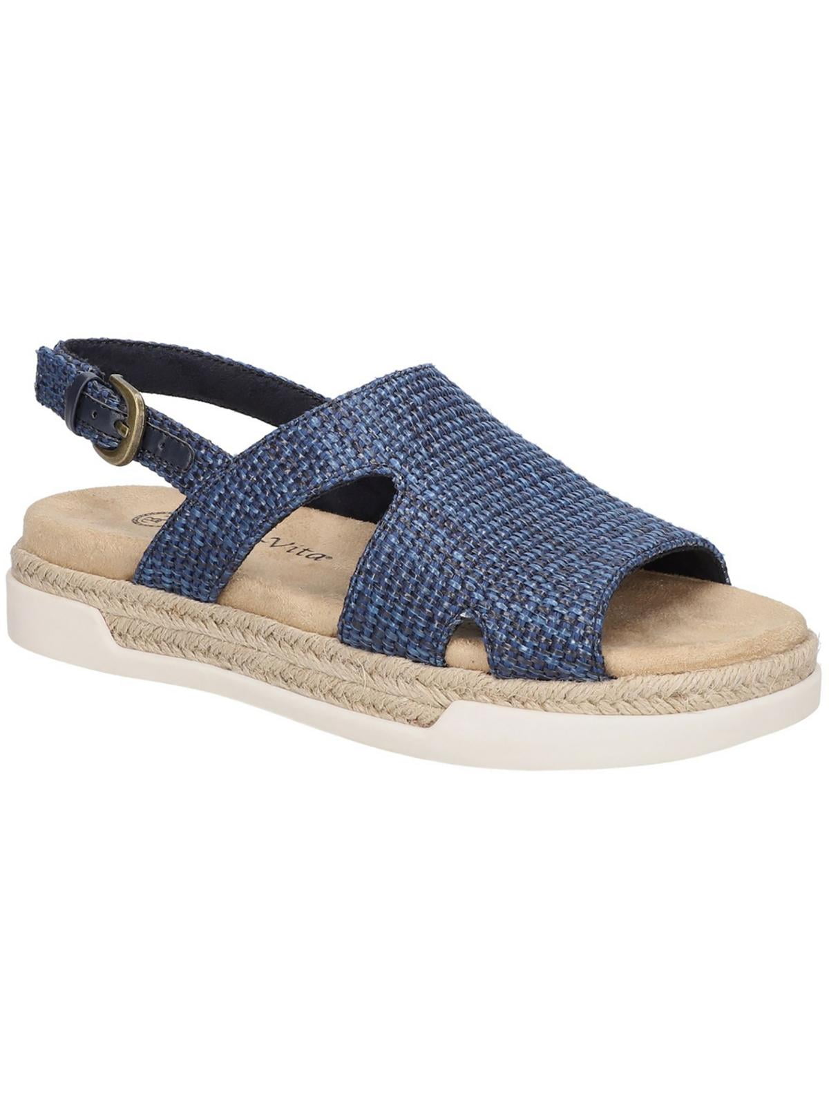 Bella Vita Womens Kato Woven Open Toe Slingback Sandals - Walmart.com