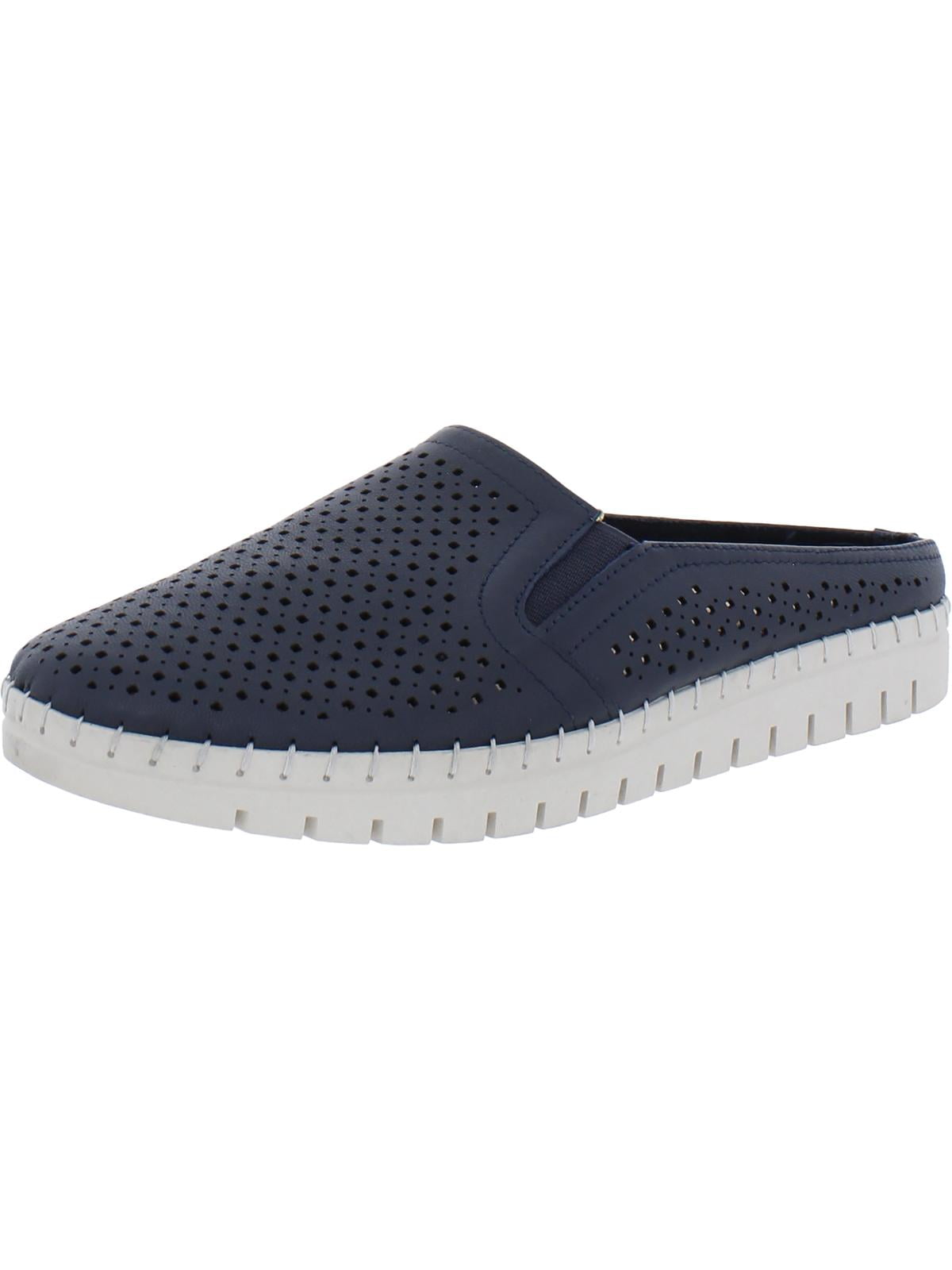 Bella Vita Womens Refresh Perforated Leather Mules - Walmart.com