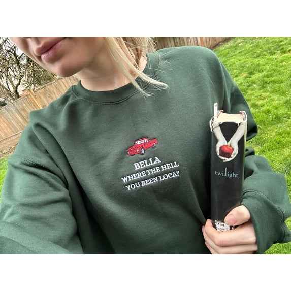 Bella Where You Been Loca Quote Embroidered Comfort Colors Tee, Forks ...