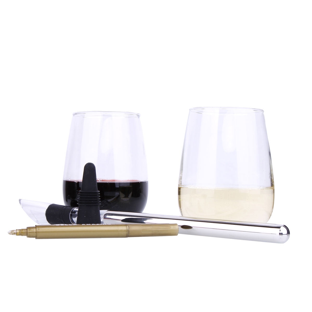 Bella Wine Accessories Sets- Wine Enthusiast Gifts Pack of 5 - 2 Wine ...