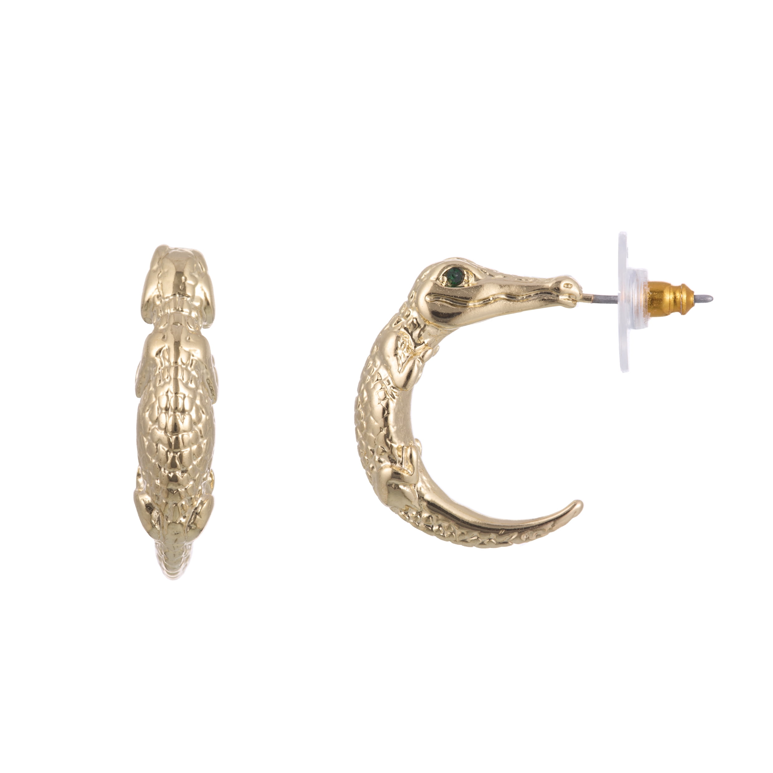 Bella by Thorne Baby Croc Hoop Adult Earrings, Gold - Walmart.com