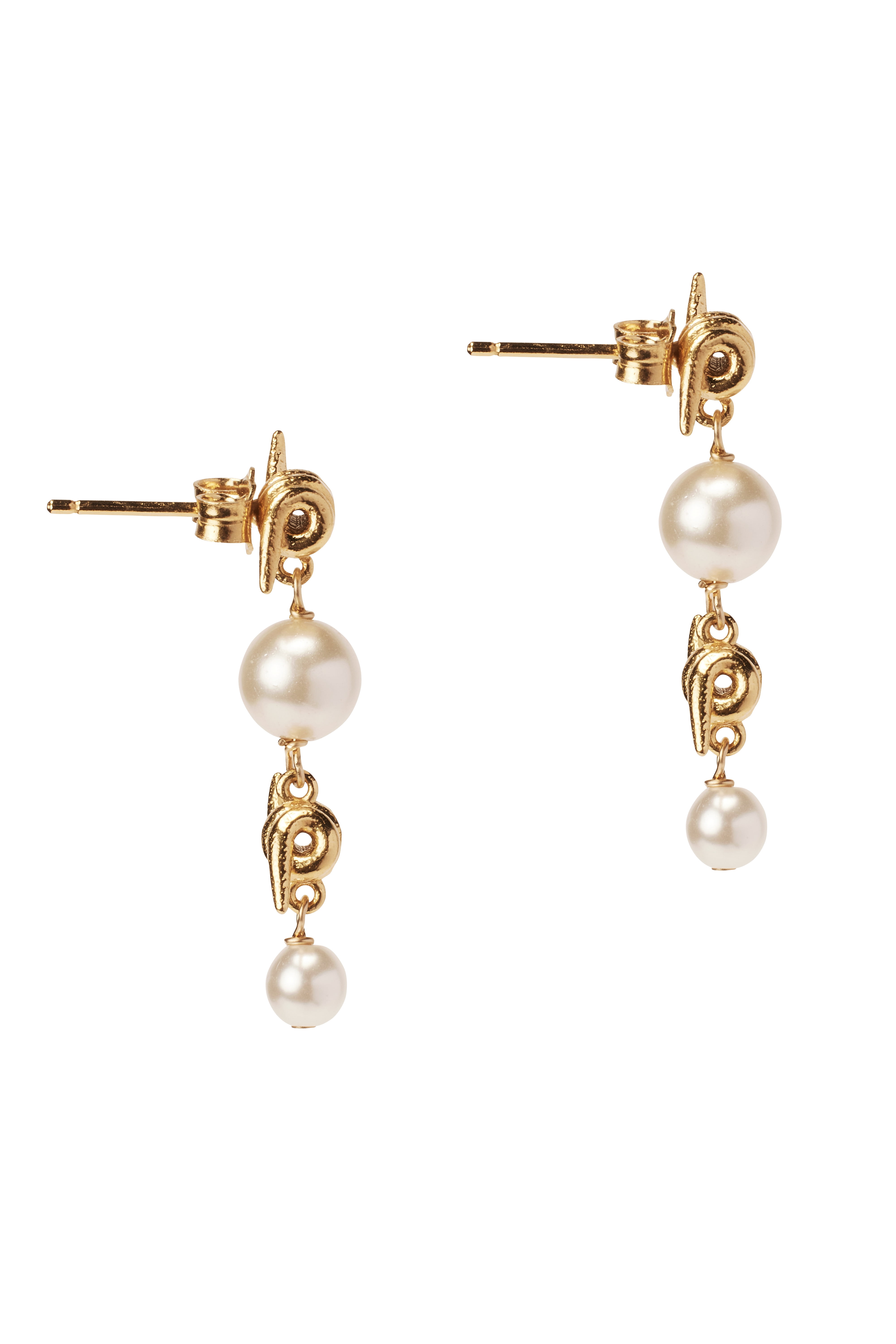 Bella by Thorne Pearl x Barb Adult Earrings,Gold, (Unisex) - Walmart.com