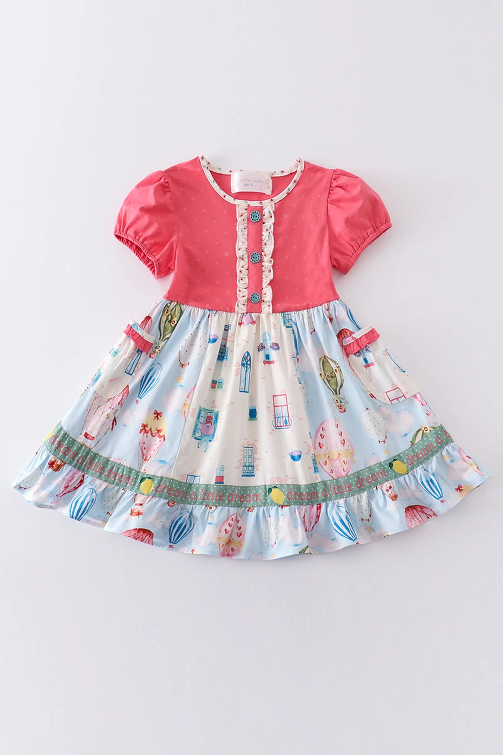 Bella's balloon puff sleeve dress - Walmart.com