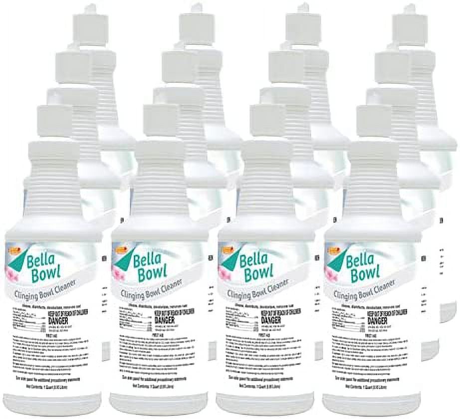 BellaBowl Clinging Toilet Bowl Cleaner & Disinfectant, 1 Quart (Case of ...