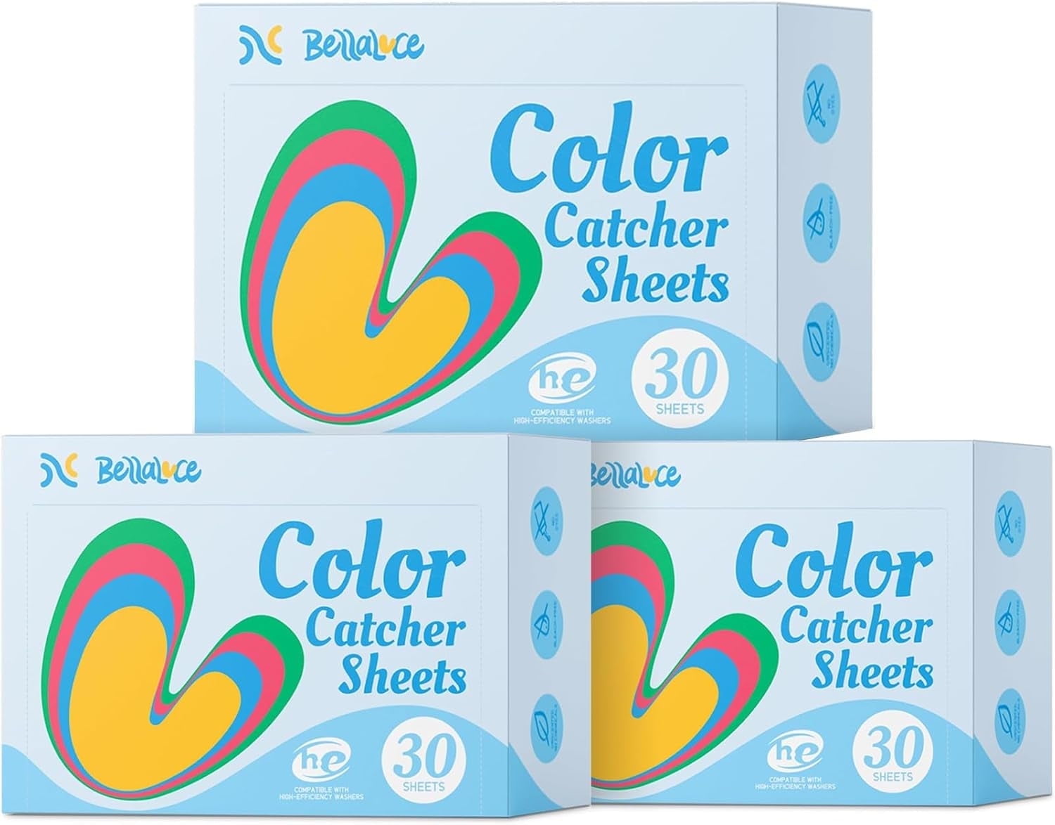 BellaLuce Color Catcher Sheets, 90 Count, 3 Pack - Walmart.com