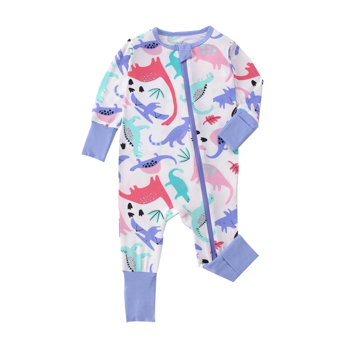 Bellafa Baby Girl's Sleeper PJs, Bamboo Viscose Soft One-Piece Footie ...