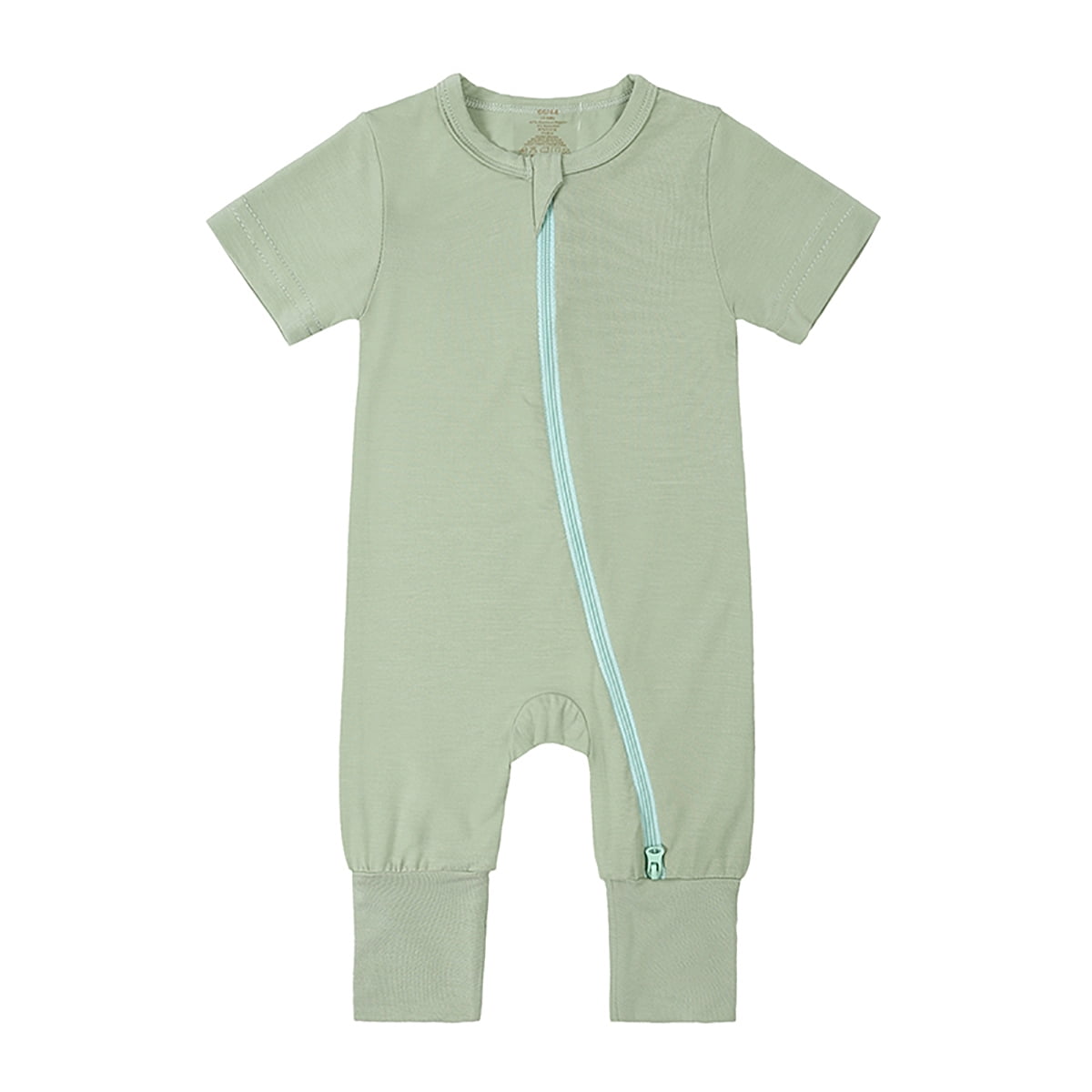 Bellafa Bamboo Rayon Baby Pajamas, Short Sleeve Footless Rompers, 2-Way ...