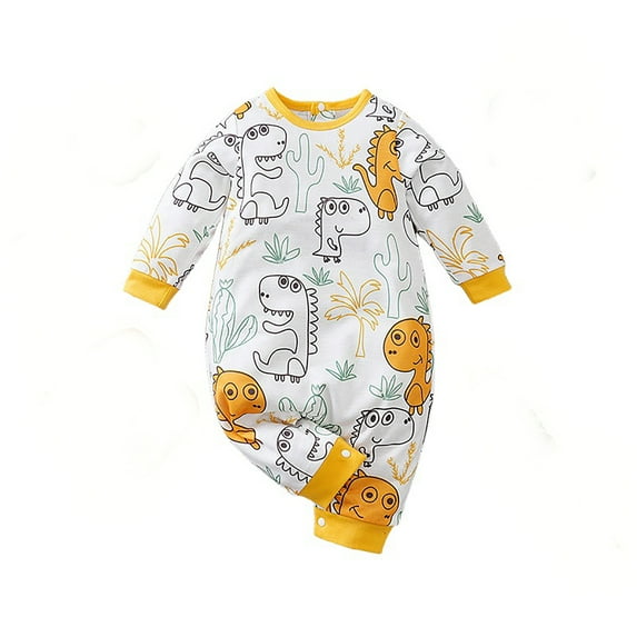 Bellafa Newborn Baby Boys Cotton Romper Onesies Infant Long Sleeve One ...