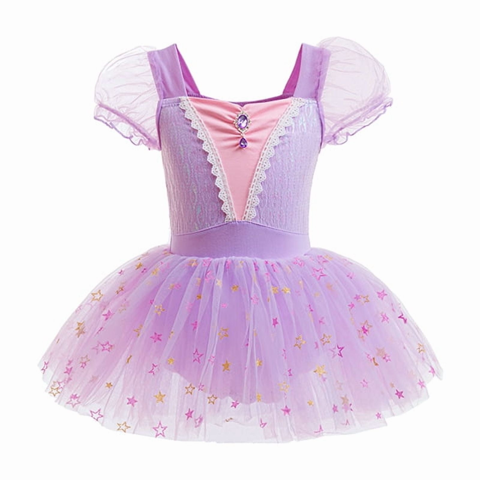 Bellafa Princess Leotards for Girls Ballet Dance Tutu Skirted Ballerina ...