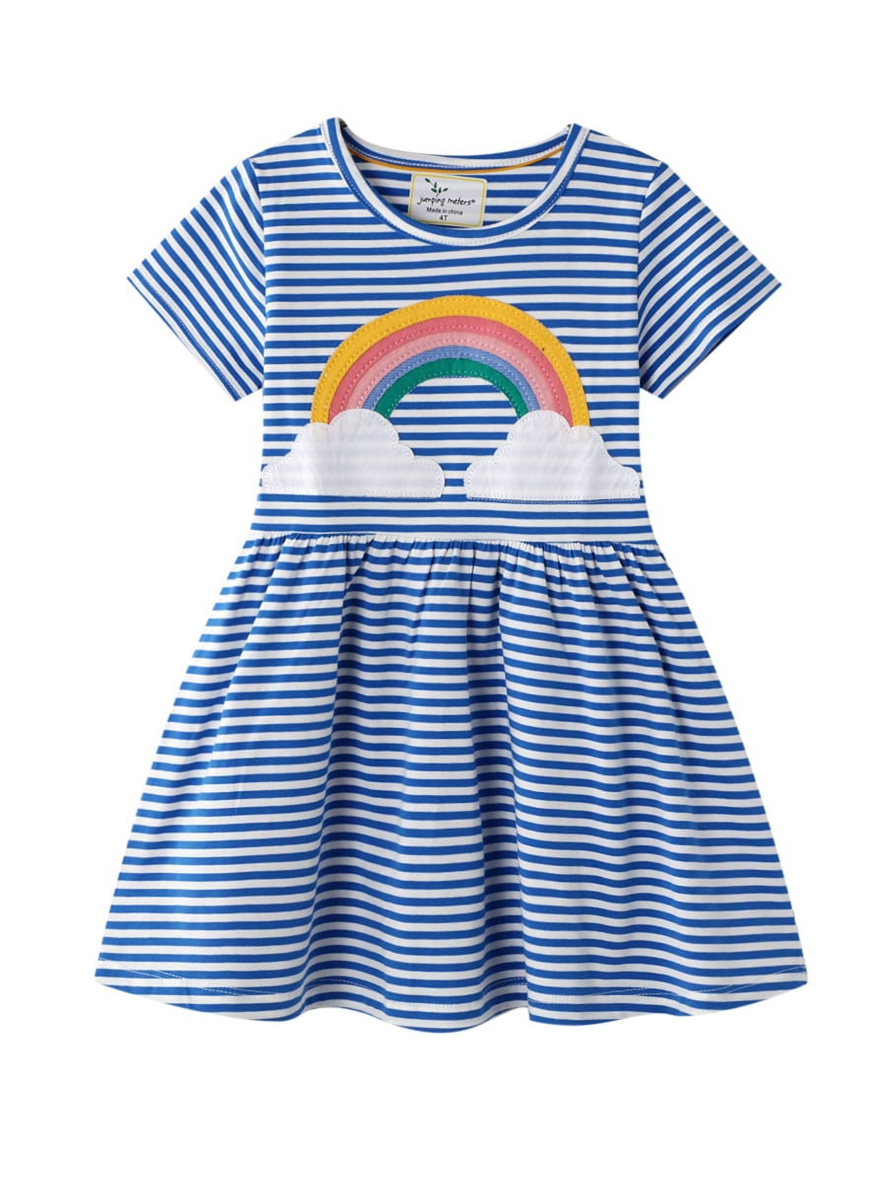 Bellafa Summer Toddler Little Girl's Cotton Short Sleeve Dresses ...