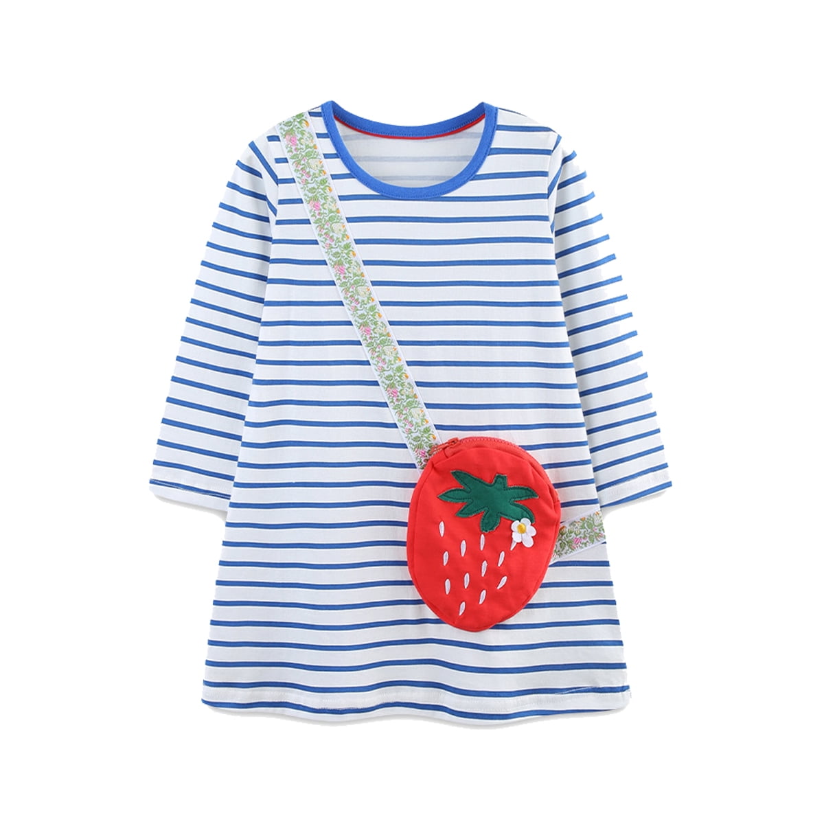 Bellafa Toldler Girls Cotton Long Sleeve Casual Cartoon Appliques ...