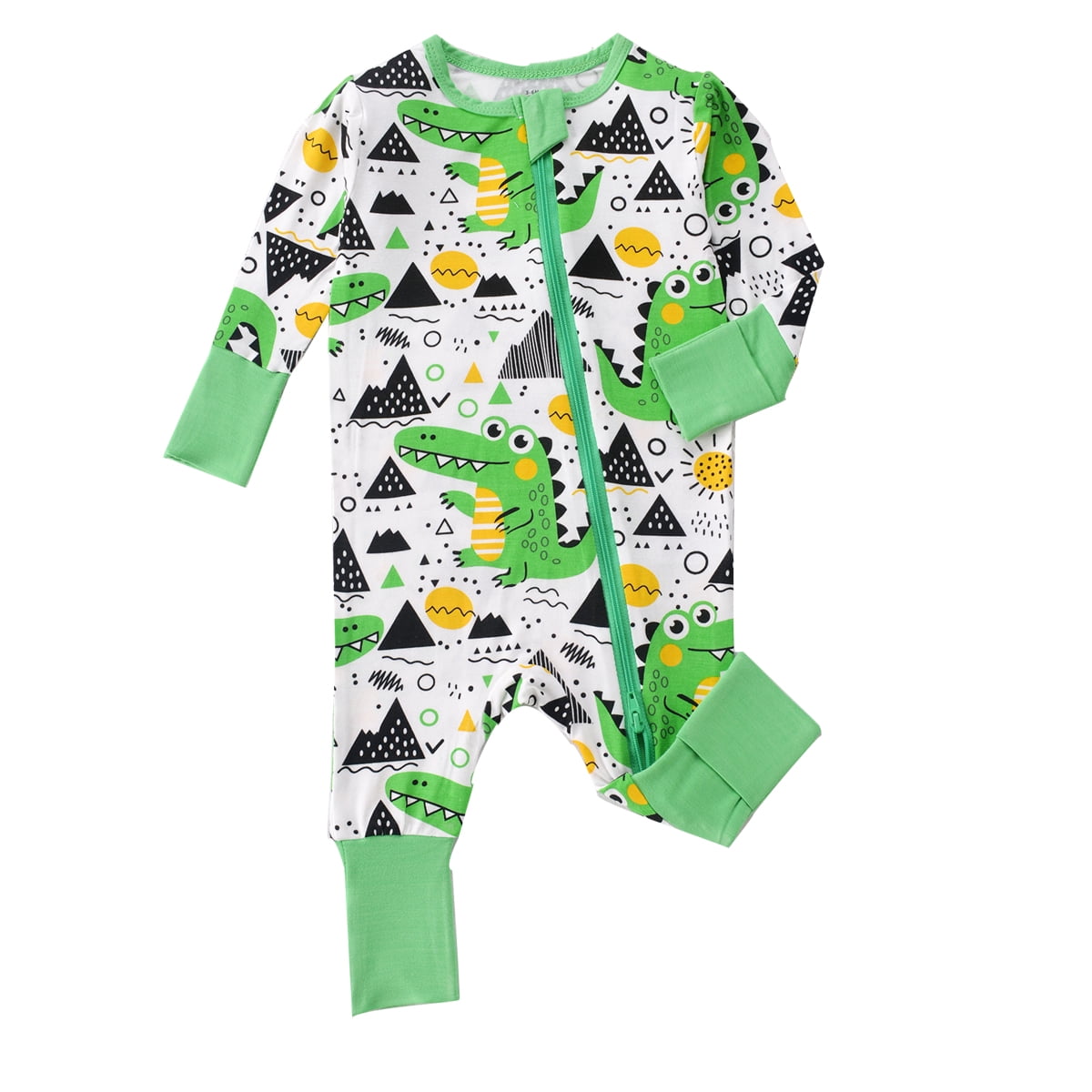 Bellafa Viscose from Bamboo Baby Pajamas Boys Mittens Cuff 2 Way Zipper ...