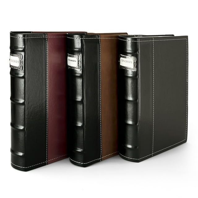 Bellagio-Italia CD/DVD Storage Binder - Burgundy, Black, & Brown ...