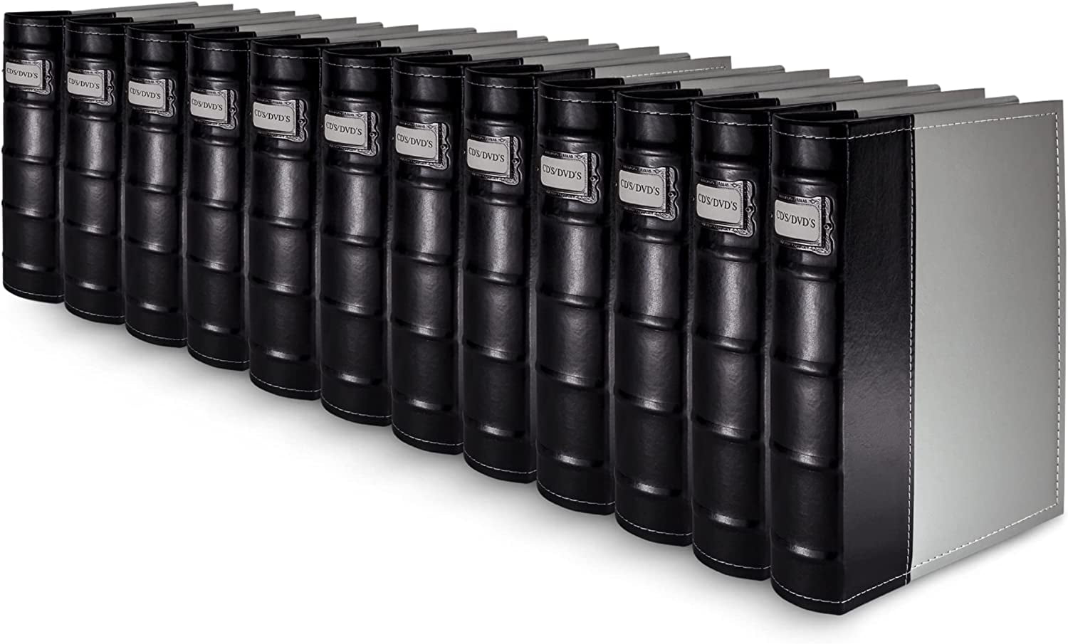 Bellagio-Italia CD/DVD Storage Binder Set - Leather - 576-Disc Capacity ...