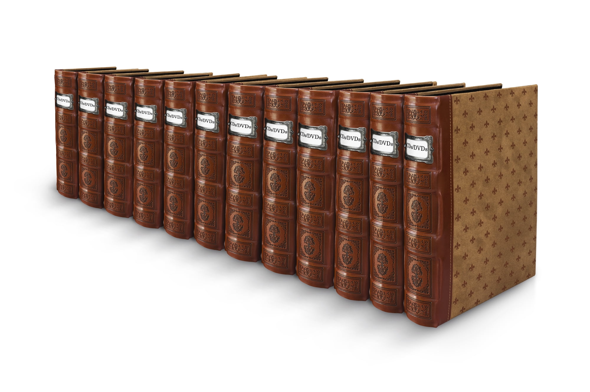 Bellagio-Italia Tuscany CD/DVD Storage Binder - Cognac Brown - Leather ...