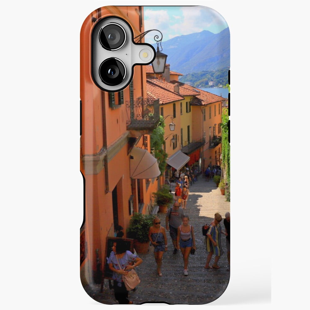 Bellagio Italy Historic Street Scenic Art iPhone Case 17 through 11 Pro ...