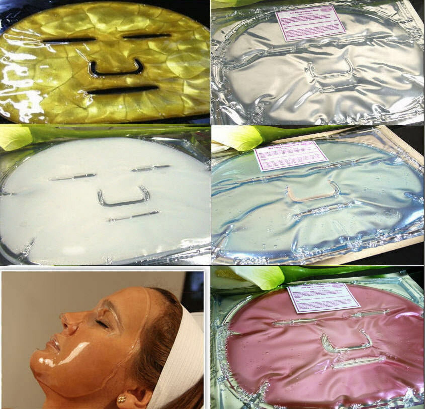 Bellahut Collagen Gel Masks, 10 Masks (Assorted), Gold, Green Tea ...