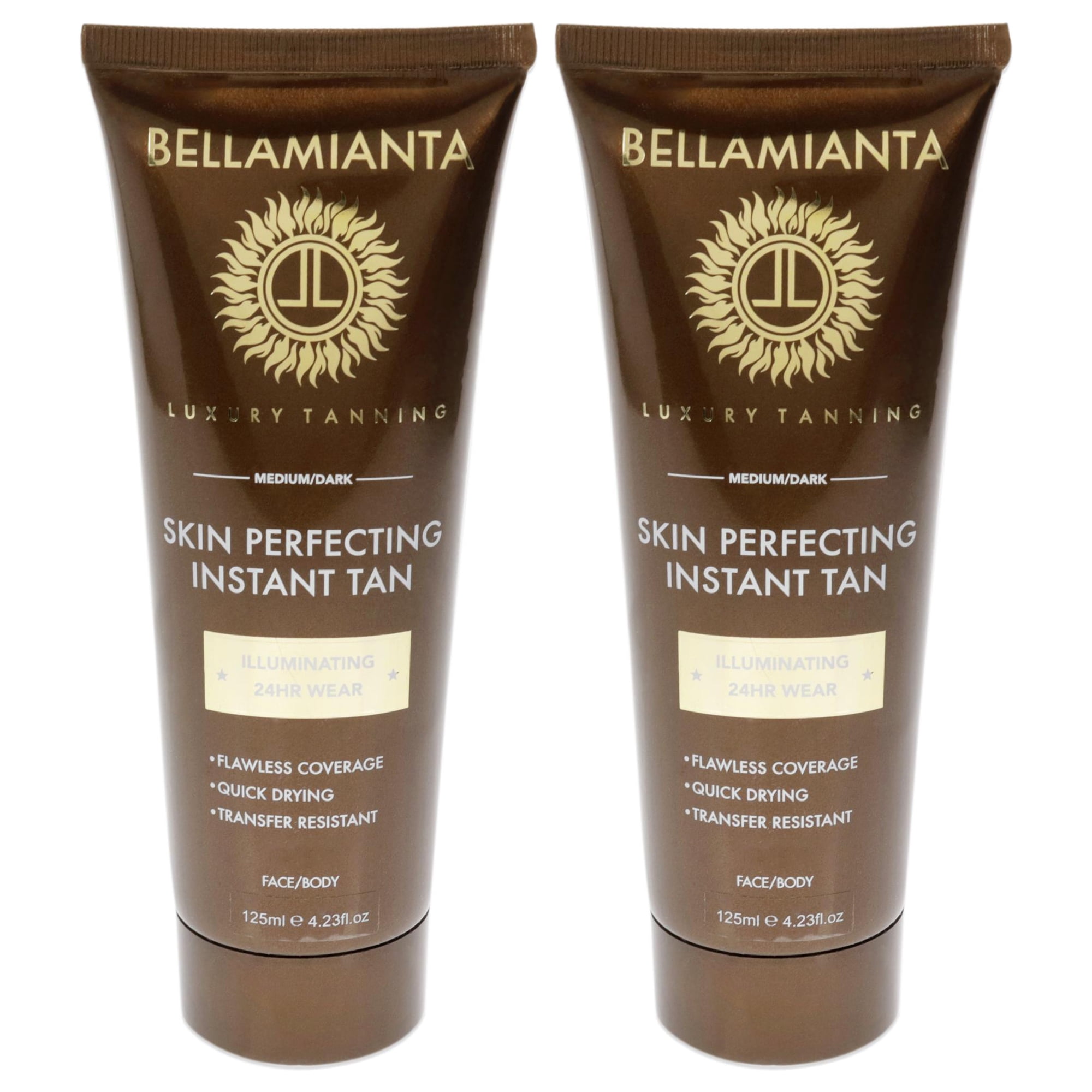 Bellamianta Skin Perfecting Instant Tan - Medium-Dark - Pack of 2 , 4. ...