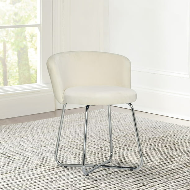 Bellamy Studios Marisol Metal Vanity Stool, Off-White - Walmart.com