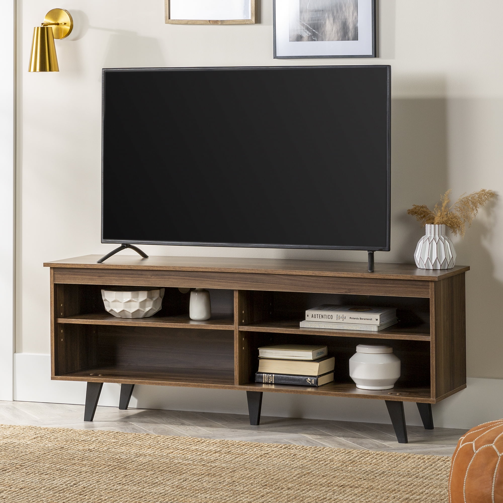 Bellamy Modern Open TV Stand - Fits TVs up to 65 - Walmart.com