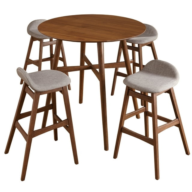 Bellamy Studios Remmie 5-Piece Indoor Dining Pub Set, Includes Round ...