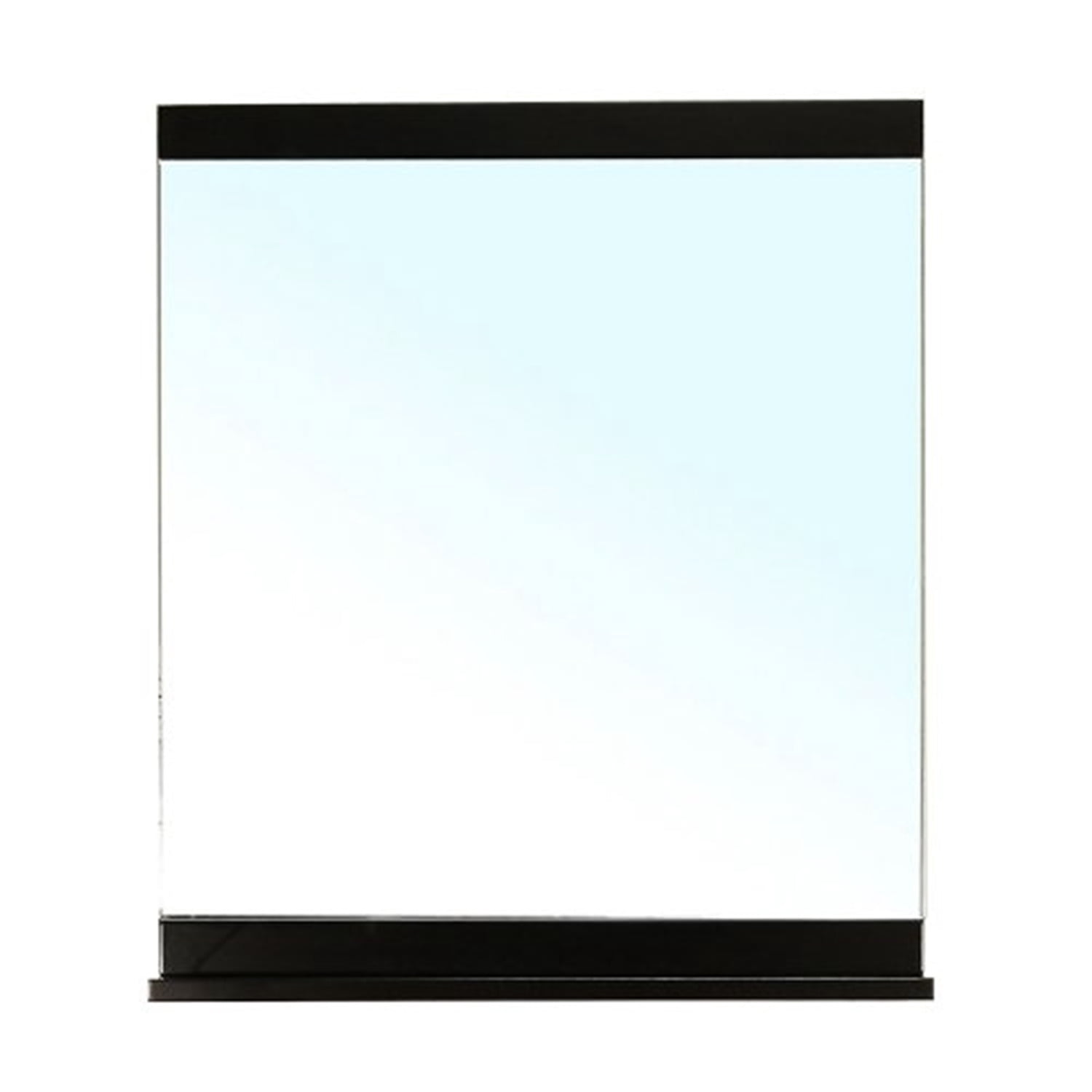 Bellaterra Home 203131-M-B Solid Wood Frame Mirror Cabinet - Black ...