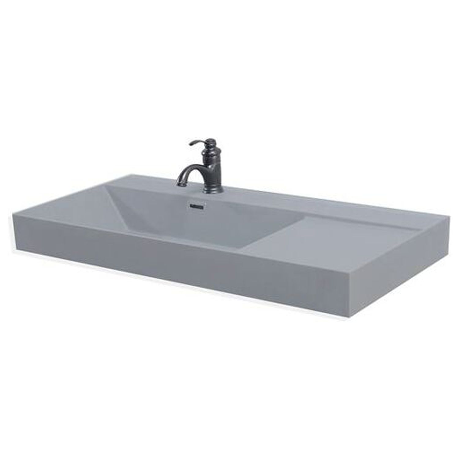 Bellaterra-Home 39 in. Composite Granite Sink Top in White - Walmart.com