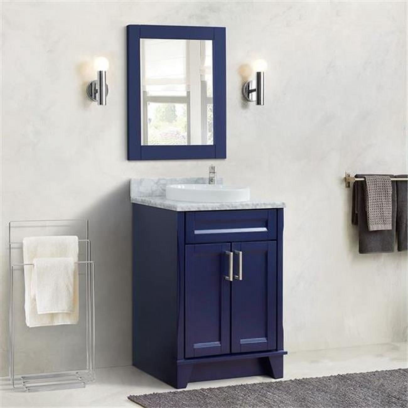 Bellaterra Home 400700-25-BU-WMRD 25 in. Single Round Sink Vanity with ...