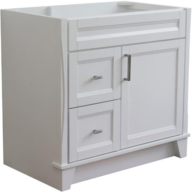 Bellaterra Home 400700-36R-WH 36 in. Single Sink Vanity with Cabinet, White - Right Drawers ...