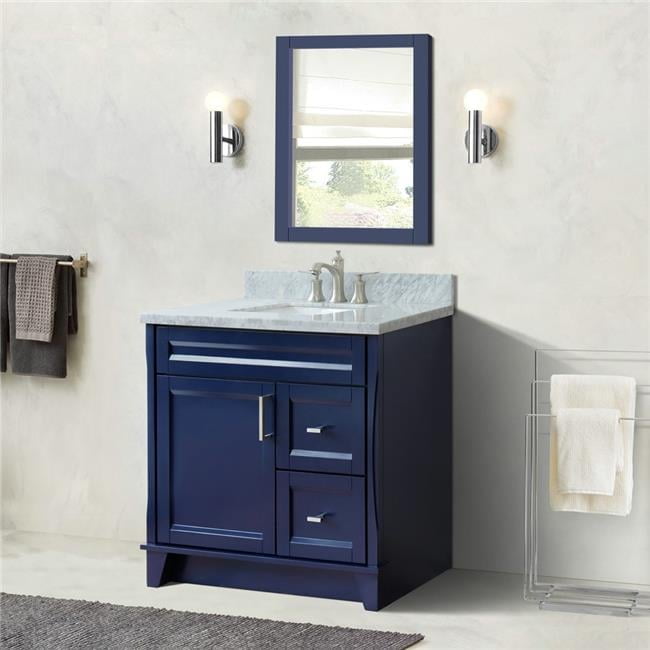 Bellaterra Home 400700-37L-BU-WMRC 37 in. Single Carrara Marble Sink ...
