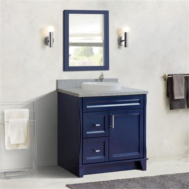 Bellaterra Home 400700-37R-BU-GYRDC 37 in. Single Sink Vanity with ...
