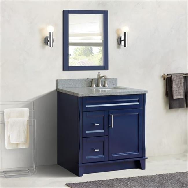 Bellaterra Home 400700-37R-BU-GYRR 37 in. Single Sink Vanity with ...