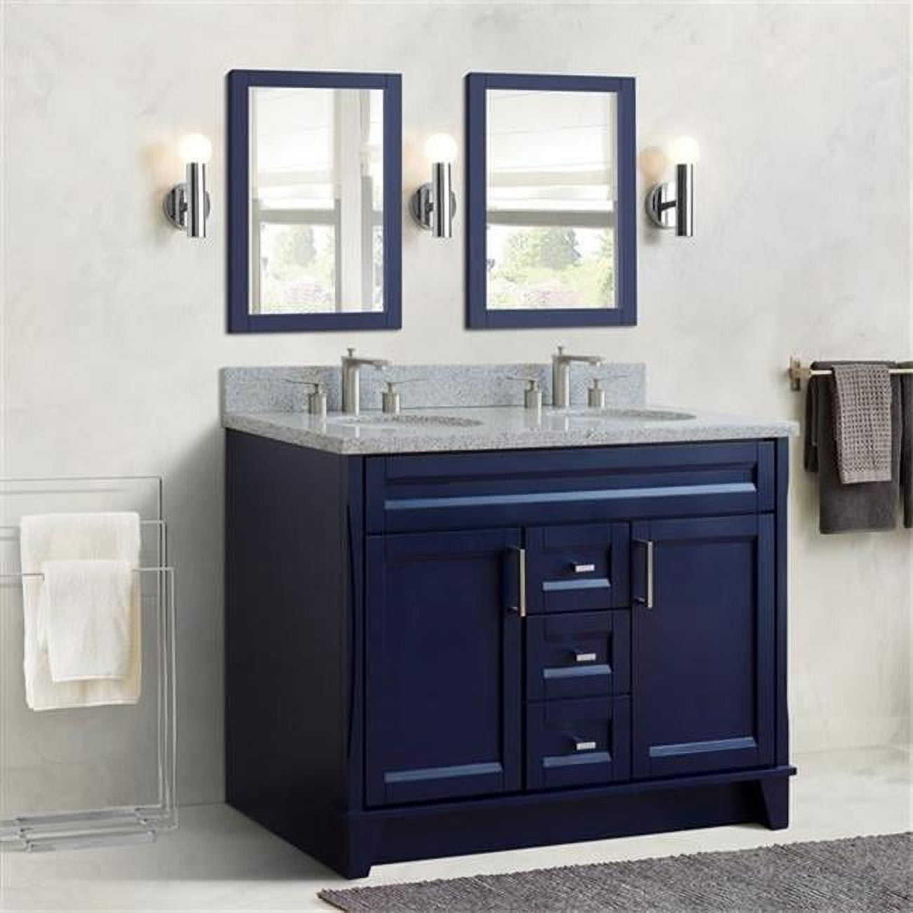 Bellaterra Home 400700-49D-BU-GYO 48 in. Double Oval Sink Vanity with ...