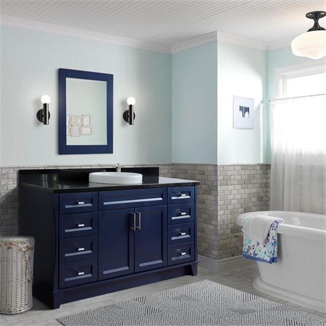 Bellaterra Home 400700-61S-BU-BGRD 61 in. Single Round Sink Vanity with ...