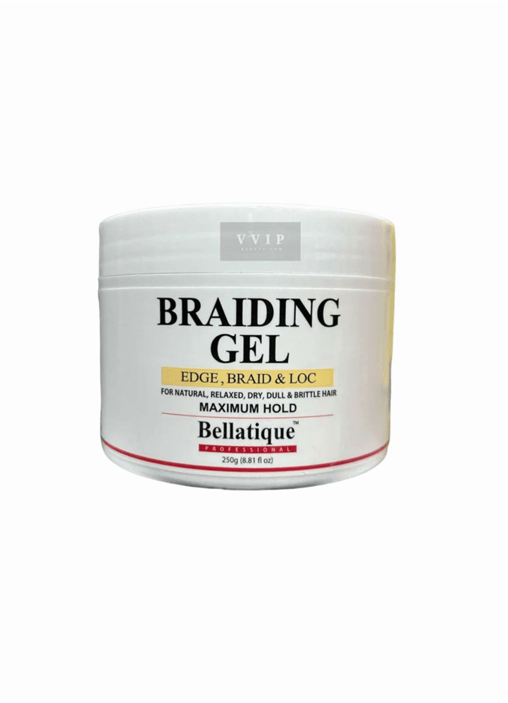 BELLATIQUE Professional Braiding Gel, Maximum Hold, 8.81oz, No Flaking ...